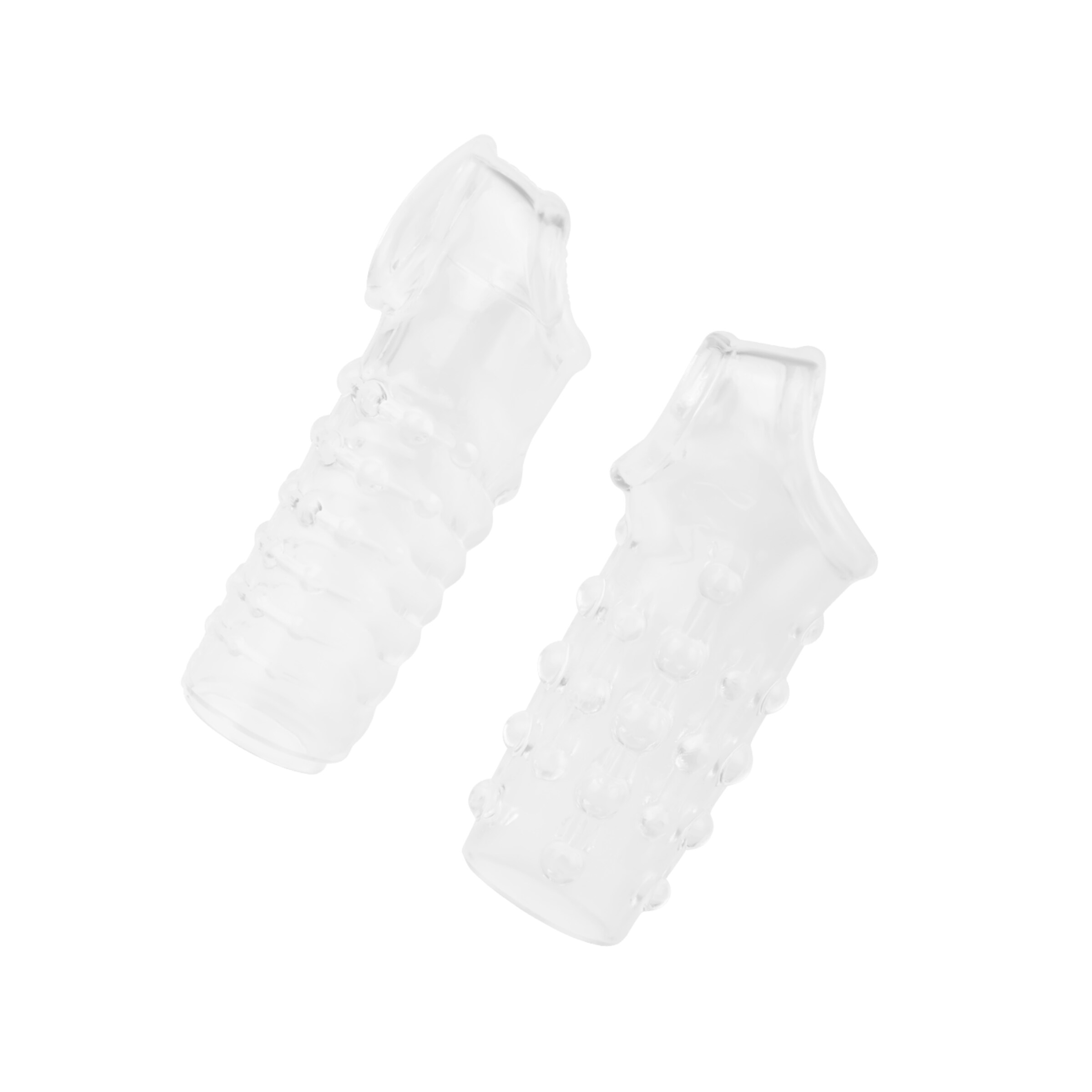 Set de manchons pour pénis, 2 pièces, 12 cm transparent ️ acheter en ligne